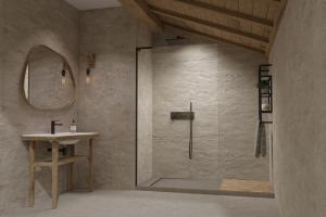 Modo SL II Black Walk-in fekete zuhanyfal